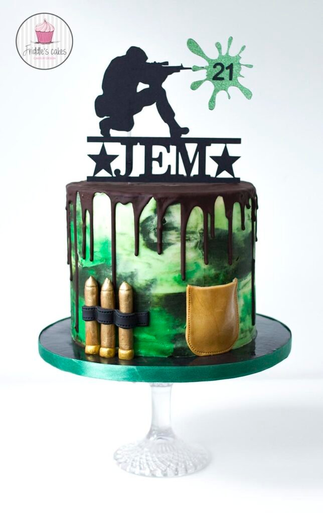 Camo cake Jem - Friddle's Cakes