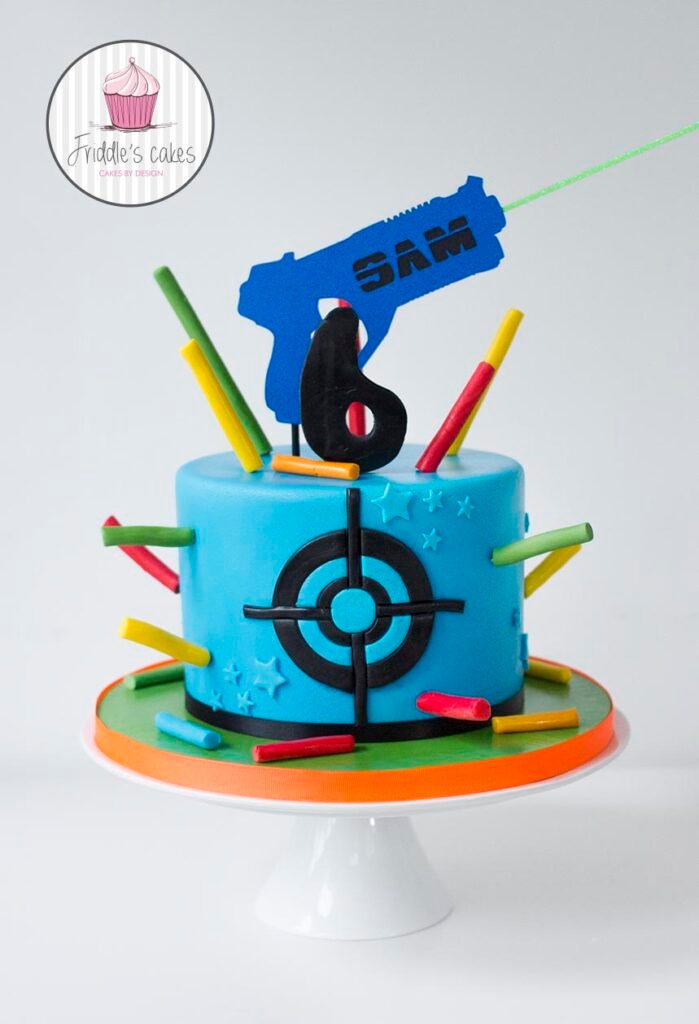 Gaming Laser tag cake - Friddle's Cakes