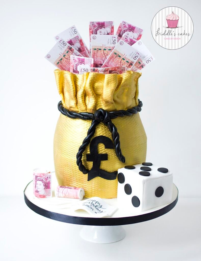 Money bag cake - Friddle's Cakes