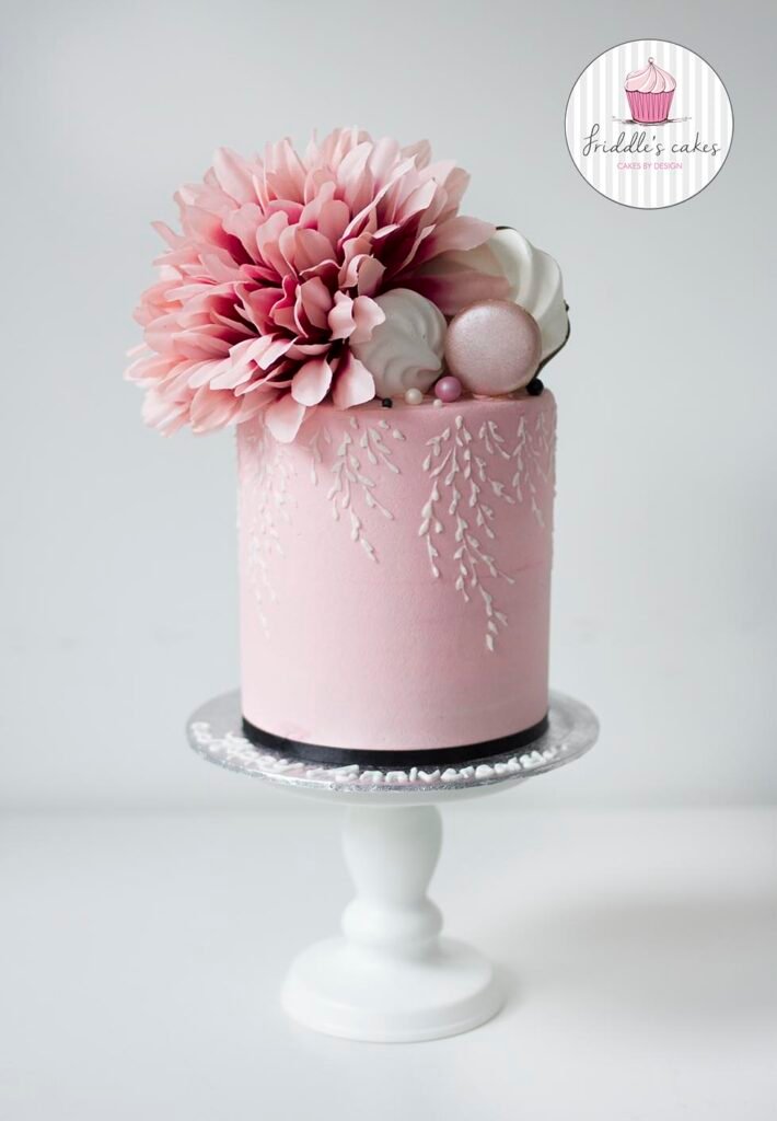 Pink anniversary mini cake - Friddle's Cakes